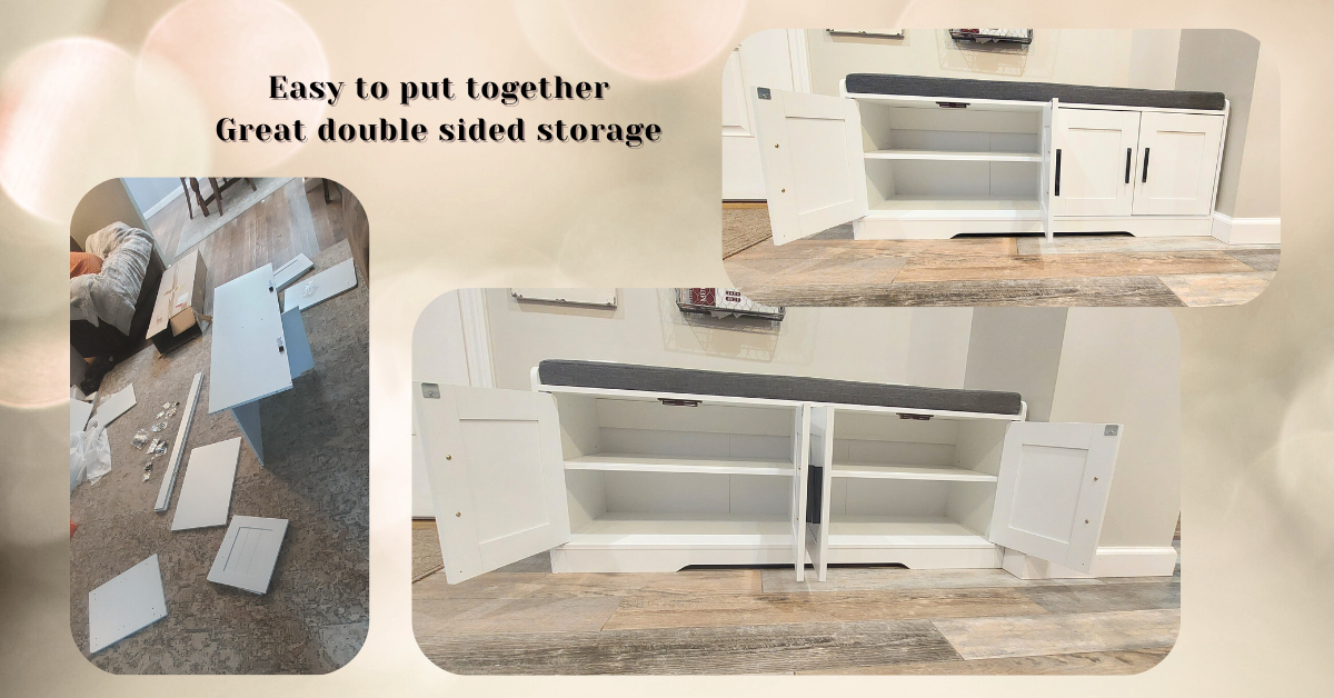 Transform Messy Entryways with This Functional Shoe Storage Bench. Say ...